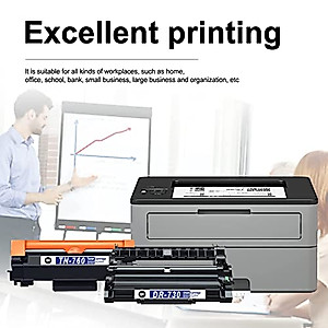 3-Pack (2Toner+1Drum) TN760 DR730 Compatible TN-760 Toner Cartridge and DR-730 Drum Unit Replacement for Brother DCP-L2550DW MFC-L2710DW L2750DWXL HL-L2350DW L2390DW L2395DW Printer Sold by Feromyink