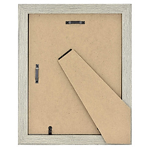 MCS Studio Gallery 8.5x11 Picture Frame Gray Woodgrain, Rectangle Photo Frame for Photos, Posters & Art Prints & Easel for Tapletop Display (1-Pack)