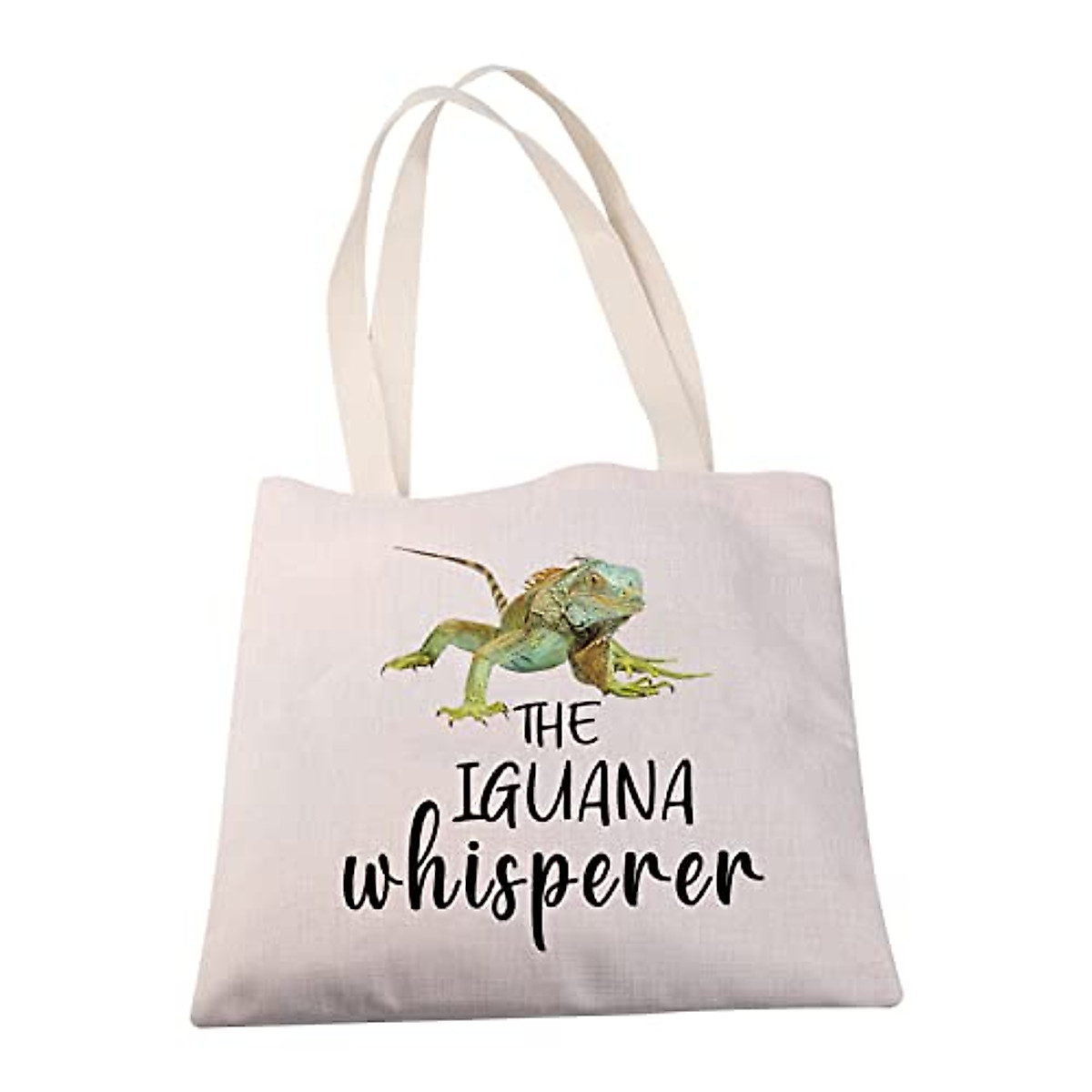 MBMSO the Iguana Whisperer Tote Bag Iguana Gifts Lizard Shoulder Bag Iguana Lover Gifts Reptile Owner Gifts Shopping Bag (The iguana whisperer tote bag)