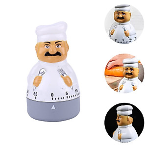 2pcs Cook Timer Kitchen Timer Cartoon Cooking Timekeeper Digital Kitchen Timer Electric Timers Cooking Cartoon Wind up Kitchen Timer Kids Food White Reminder Manual Plastic Student