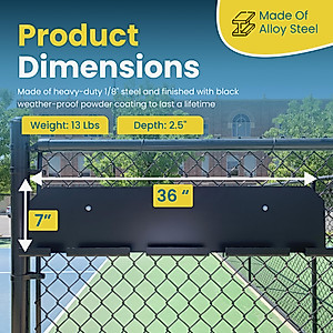 Boomer HD Pickleball Paddle Rack – Holds 4 or 8 Paddles – Track Players “Next-Up” on The Court – Heavy-Duty 1/8” Steel with Weather-Proof Powder Coating