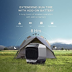 EF ECOFLOW Wave 2 Portable Air Conditioner with Add-on Battery, Air Conditioning Unit with Heat, Air Portable AC for Outdoor Tent Camping/RVs or Home Use