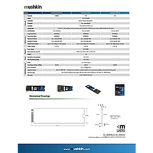 Mushkin Pilot-E – 2TB PCIe NVMe – Opal Data Encryption – M.2 (2280) Internal Solid State Drive (SSD) – Gen3 x4 – 3D TLC - (MKNSSDPE2TB-D8)