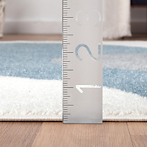 Abani Rugs Cream and Pink 4 ft. X 6 ft. Contemporary mid-Century Rug with Beige and Pink Geometric Circle. Minimalistic Design Rectangular Area Rug. Turkish Stain Resistant Area Rug.