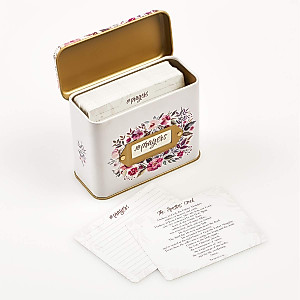 Christian Art Gifts Prayer Cards In Tin | My Prayers – 50 Double Sided Cards | Bible Verse Encouraging Gift for Women