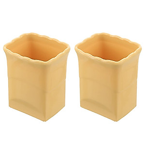 SHERCHPRY Fruit Slicer 2pcs Egg Slicers Stainless Steel Strawberry Banana Cutter Mini Slicer Cut Kitchen Cutter Blade Everyday Fruit Veggie Divider for Vegetable Appetizer Yellow