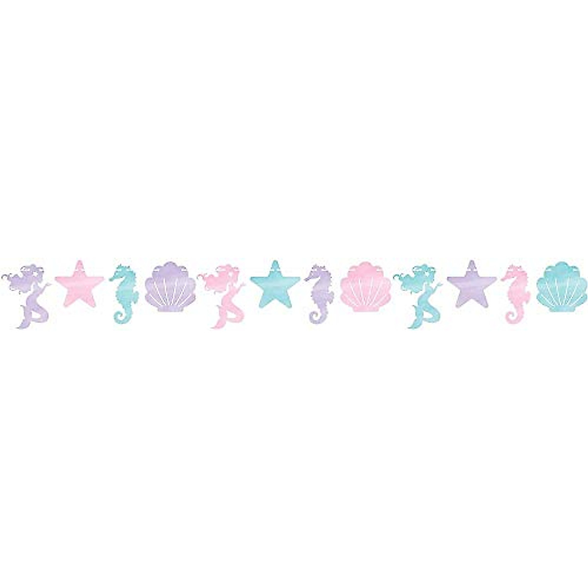 Creative Converting SHAPED BANNER W/TWINE, 0.03x58x6inc, IRIDESCENT