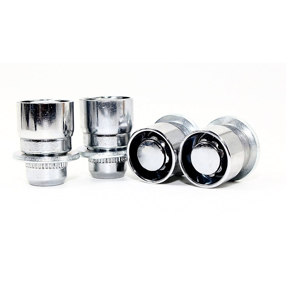 Set of 4 12x1.5 Veritek OE 1.47 Inch Mag Factory Style Replacement Chrome Lug Nut Wheel Locks with 2 Zinc Keys for Factory Wheels VPE-45700N2CH