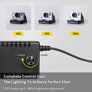 RALENO® 20''X20'' Photo Studio Light Box, Portable Dimmable Shooting Tent Kit with 120 LED Lights(5500K, 92 CRI) Includes 4 PVC Anti-Dust Backgrounds (Black, Grey, Orange, White)