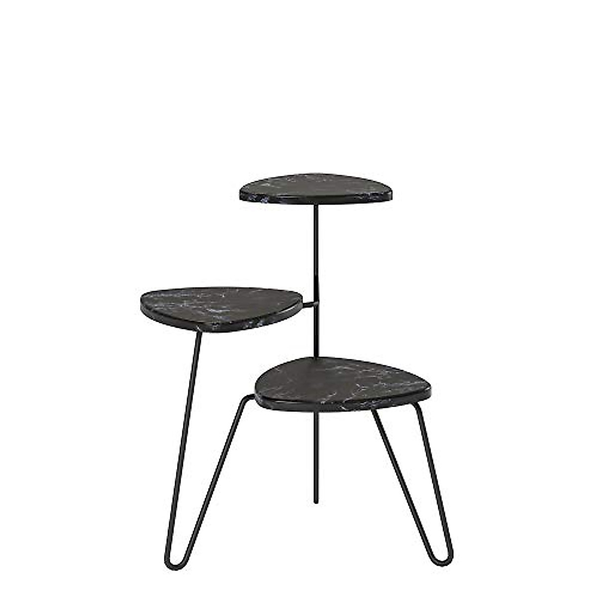Novogratz Athena, Black Marble Plant Stand
