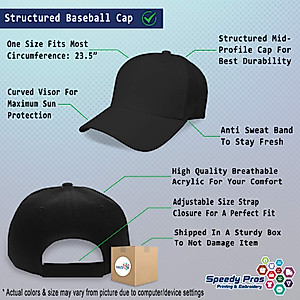 Speedy Pros Baseball Cap Us Air Force Retired Embroidery Acrylic Dad Hats for Men & Women Strap Closure Black
