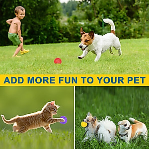 Beieverluck 12 Pack 2.5 Inch Squeaky Dog Toy Balls Spikey Dog Balls Large Dog Chew Toys for Medium Large and Small Dogs for Aggressive Chewers, 6 Colors