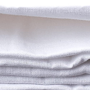 100% Cotton Muslin White Fabric - 59in Wide X 3yds Long (Medium Weight)