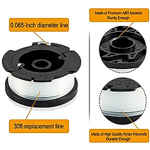 AF100 Replacement Spool for Black and Decker Weed Eater Spool,0.065" 30ft Line Spool for Black Decker Weed Wacker String,Replace AF-100 AF-100-BKP Spool for GH900 GH600 Weed Eater String(16+3+3 Pack)