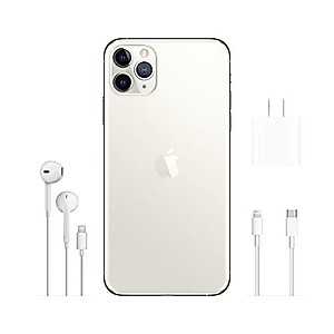 Apple iPhone 11 Pro Max [64GB, Silver] + Carrier Subscription [Cricket Wireless]