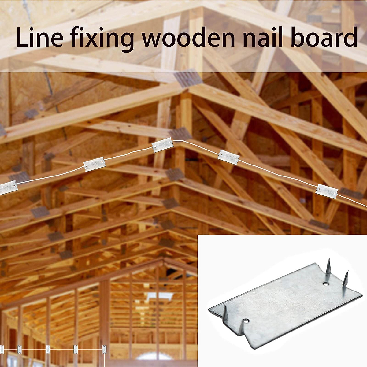 Qlvily 50PCS Nail Plates for Wood Studs, 1.5 x 2 Inch Nail Plate, Sharp Pointed Prongs, Anti-Nail Protection Plate Shield