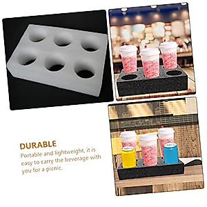 2pcs Milk Tea Cup Holder Cup Drink Carrier Tray Coffee Cup Fixing Holders 4 Cup Holder Drink Carriers Hot Drink Holder Car Cup Holder Outdoor Cup Tray Insulation Pearl re-usable