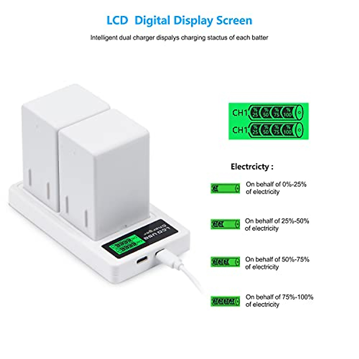 2-Pack XL Extended Batteries Compatible with Arlo Pro 4 XL Arlo Go 2 VMA5410 and for Arlo Ultra, Ultra 2, Pro 3 and Pro 4 that Using XL Extended Battery and Housing, Upgraded 13000mAh with Charger