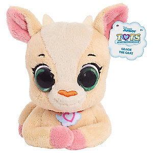 T.O.T.S Disney Junior Gracie The Goat, 6-inch Bean Plush, Officially Licensed Kids Toys for Ages 3 Up, Gifts and Presents by Just Play