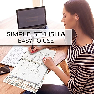 Simplified 2023 Daily Planner - Beautiful 8.5" x 10.5" Abstract Planner Notebook With Weekly And Monthly Spreads for Easy Planning - Perfect To Organize All Your Tasks and Boost Productivity