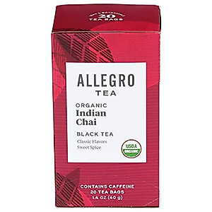 Allegro Tea, Organic Indian Chai Tea Bags, 20 ct