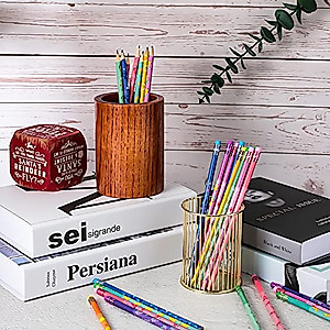 Outus 40 Pieces Scented Pencils with Eraser HB Pencils Graphite Pencil Cylinder Wood Pencils with Fruit Elements School Stationery Party Reward Supplies for Girls and Boys, 10 Styles (Fruit Style)