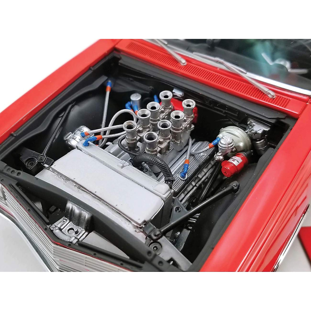 1965 El Camino Drag Outlaws Red with White Stripes Limited Edition to 354 Pieces Worldwide 1/18 Diecast Model Car by Acme A1805411