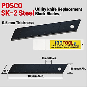 109TOOLs 4 in 1 Multi Tool Drywall Rasp Plaster Planer Keyhole Saw Tape Measure Hook 18mm SK-2 High Durability Blade Best Premium Utility Tool