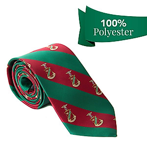 Desert Cactus Kappa Sigma Fraternity Necktie Tie Greek Formal Occasion Standard Length Width Kappa Sig (Repeating Crest Striped Necktie)