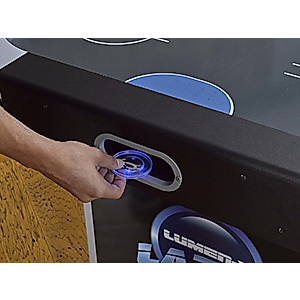 TRIUMPH SPORTS USA Lumen-X Lazer 6’ Interactive Air Hockey Table Featuring All-Rail LED Lighting and In-Game Music