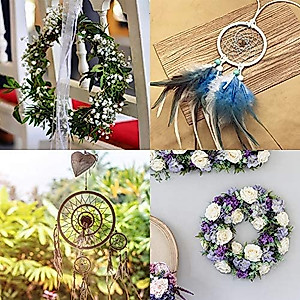 Outuxed 12pcs Dream Catcher Rings Gold Metal Hoops Craft Hoops Macrame Creations Rings Supplies for Crafts, 6 Sizes