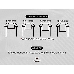 Vitalizart Dusty Green Table Runner 14"x36" Waffle Weave Boho Rustic Fringe Cotton Farmhouse Table Cloth for Home Decor Coffee Table Bedroom Kitchen Dining Bridal Wedding Baby Shower Decoration