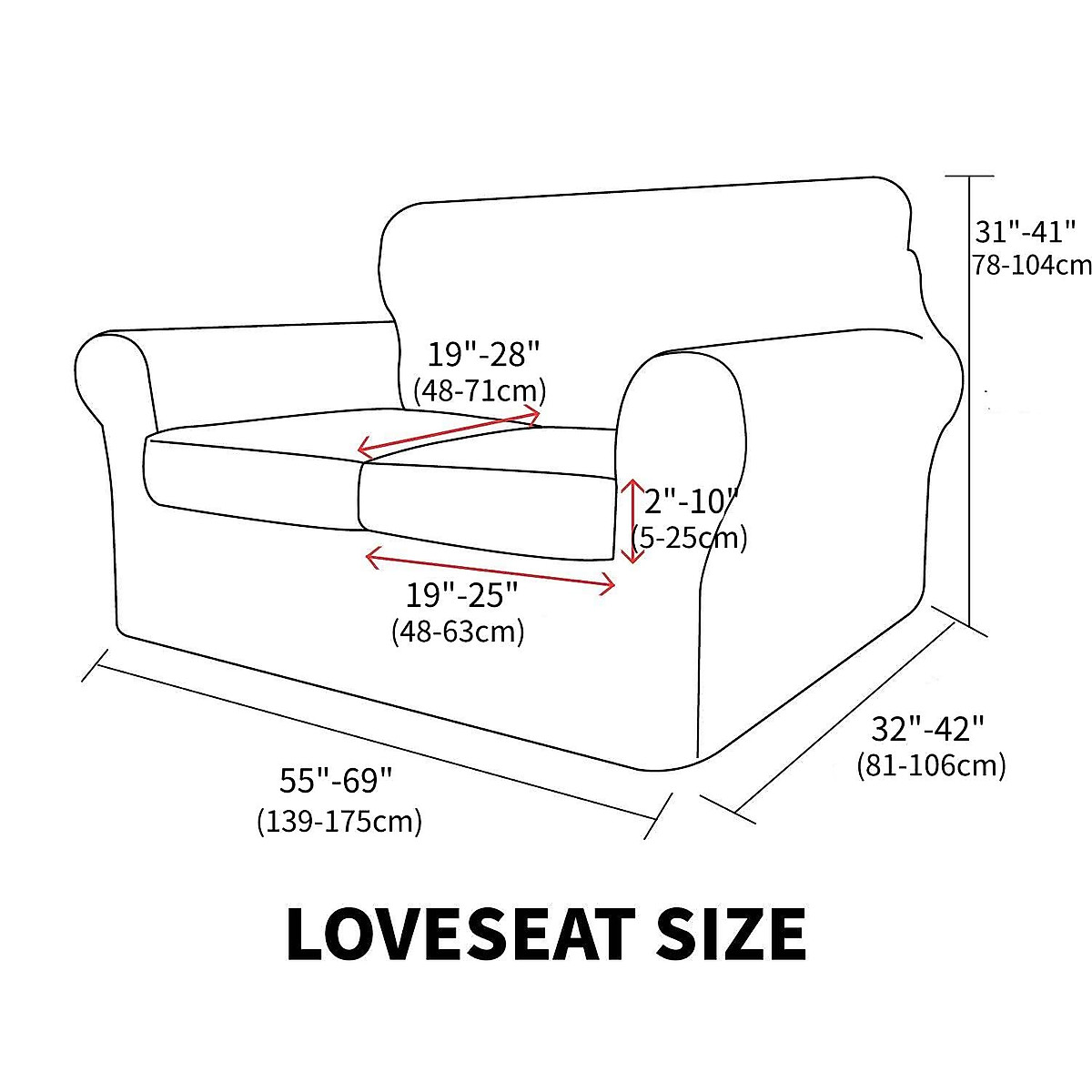 MAXIJIN 3 Piece Jacquard Couch Covers for 2 Cushion Couch Stretch Non Slip Love Seat Couch Cover for Dogs Pet Friendly Elastic Furniture Protector Loveseat Slipcovers (Loveseat, Light Gray)