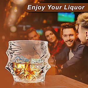 MoonlyTree Whiskey Shot Glasses Set of 2, Real Bullet Classic Whiskey Shot and Beer Glasses for Bourbon, Scotch, Rum, Gift for Men, Friends, Family-9/11Fl.oz