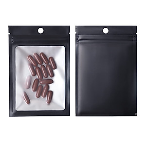 120 Pcs Foil Bags Smell Proof Mylar Bags Aluminum Foil Foods Accessories Pouch for Food Storage and Lipgloss Jewelry Eyelash Packaging