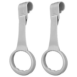 ibasenice Baby Pull up Rings, Baby Standing Walker Crib Tool Ring Pair of Universal Ring Baby playpen Crib Hook Baby Toy Bed Ring Help Baby Stand Ring Walking Training Tool Gray