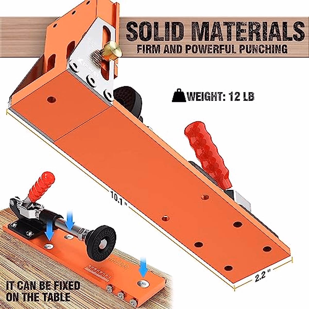 XDOVET Pocket Hole Jig Kit, Professional and Upgraded All-Metal Pocket Screw Jig