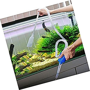Dependable Industries Aquarium Cleaner Siphon Pump Fish Tank Gravel Sand Cleaner with Long Nozzle with Water Flow Controller