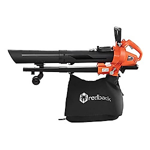 Redback Leaf Blower Vacuum Battery Powered Blower for Cleaning Up Small Garden Debris Cordless Lawn Vacuum with Powerful Mulcher Modern Lawn Care Equipment Tool Only EV48OD