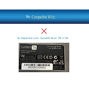 UpBright 19V 2.1A 40W AC/DC Adapter Compatible with System76 Galago Pro galp2 galp3 Pop!_OS pop-os Clevo CO Code N141WU N131BU System 76 13" GalagoPro Laptop Chicony A13-040N3A Power Supply Charger