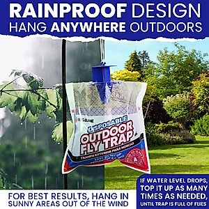 Fly Traps Outdoor Fly Traps. 12 Natural Pre-Baited Fly Bags Outdoor Disposable. Fly Trap Bag Fly Catchers Outdoors. Stable Ranch Fly Trap. Disposable Fly Traps Outdoor Hanging Fly Killer