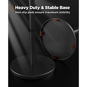 AMADA HOMEFURNISHING Height Adjustable Projector Stand 32"-47", Projector Floor Stand with 3 Mounting Options, Projector Mount with 360° Rotatable Ball Head for Home & Office & Outdoor, AMPS04