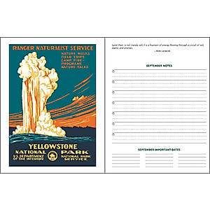 National Parks Poster Art of The WPA Monthly Planner 2021, 7.5" x 9.75" Spiral Bound
