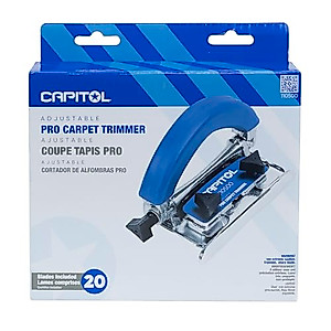 Capitol 110500 Adjustable Pro Carpet Trimmer, Blue/Silver