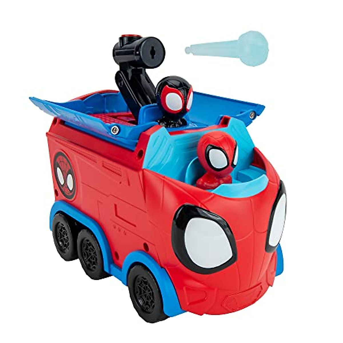 Marvel Spidey and His Amazing Friends Web Spinning Hauler - 8-Inch 3-in-1 Transforming Vehicle - Toys Featuring Your Friendly Neighborhood Spideys