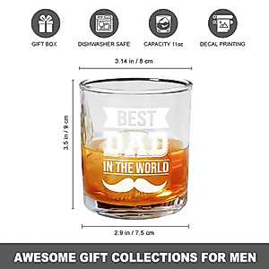 NICKANE Whiskey Glass 11oz - Old Fashioned Glass | Old Lives Matter Whisky Glass Set For Men | Christmas, Birthday, Father's Day Gifts for Husband, Friends, Colleagues, Co-woker