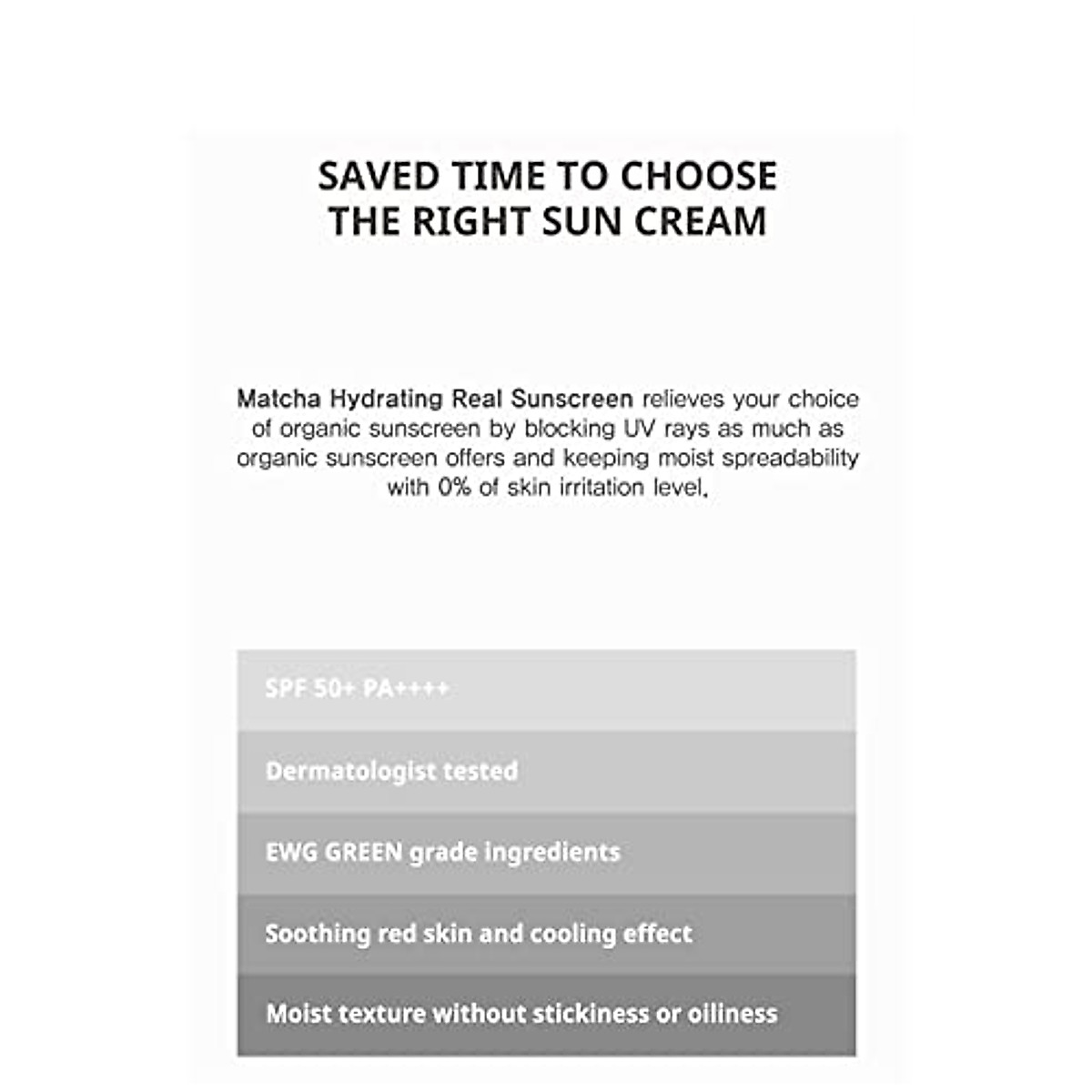 B_LAB Matcha Hydrating Real Sun Screen 50ml