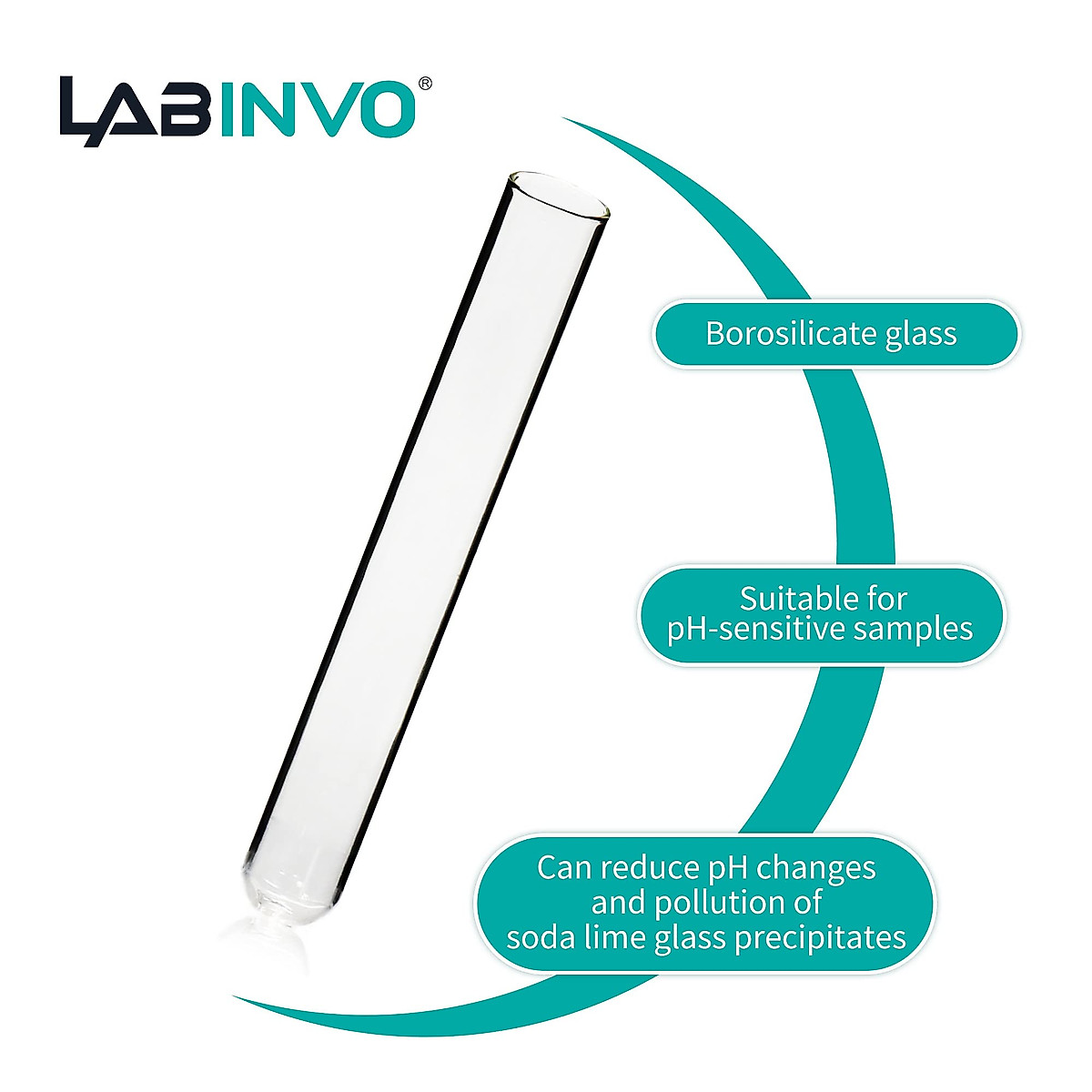 LABINVO 10ml Glass Round Bottom Test Tubes, Thickness 1.0, 16x100mm, Pack of 20, IN-TTG10