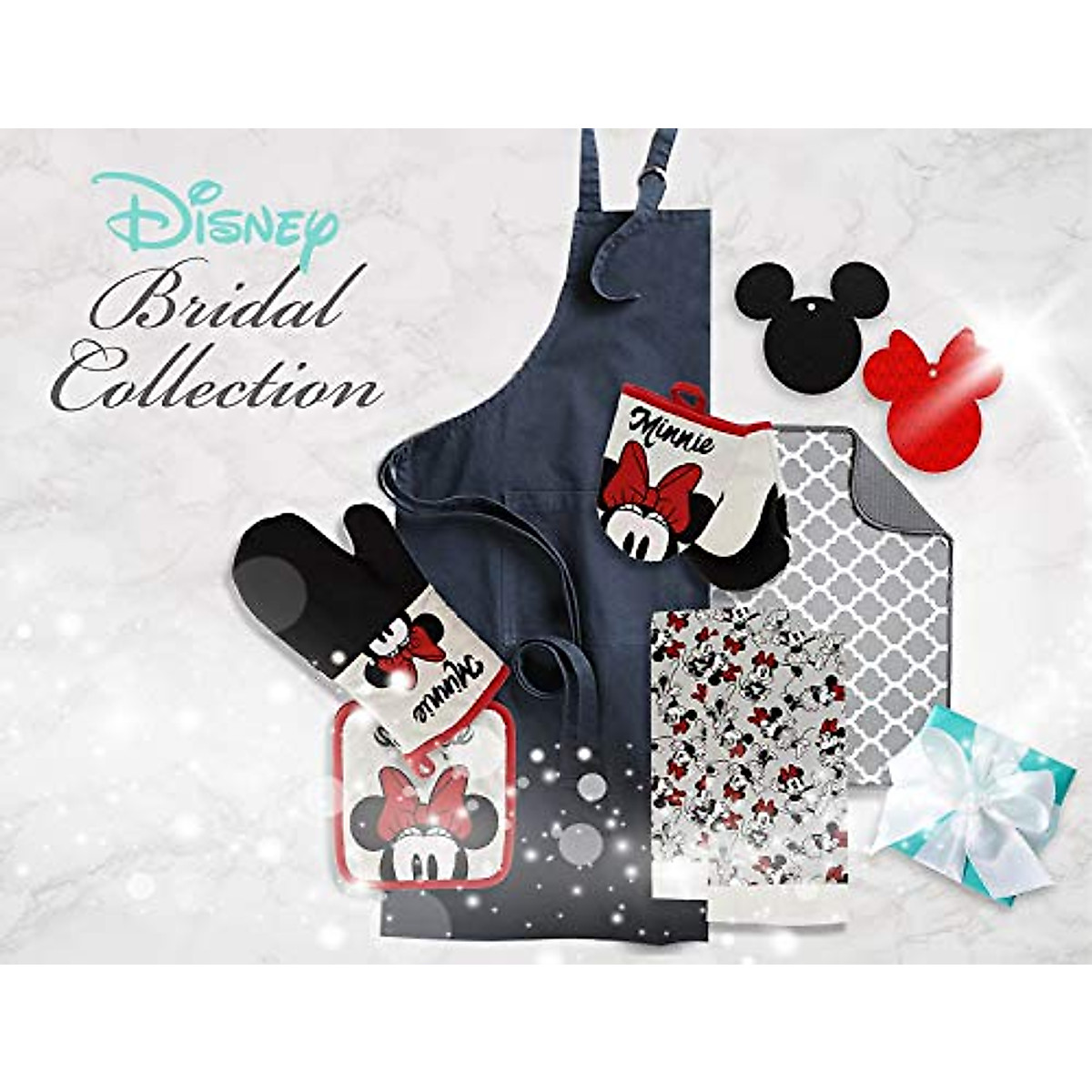 Disney Mickey and Minnie Mouse 100% Silicone Trivets, 2pk - Multipurpose Flexible Kitchen Tools that Serve as Pot Holders, Spoon Rest, Jar Opener, or Heat Resistant Hot Pads up to 500 degrees F