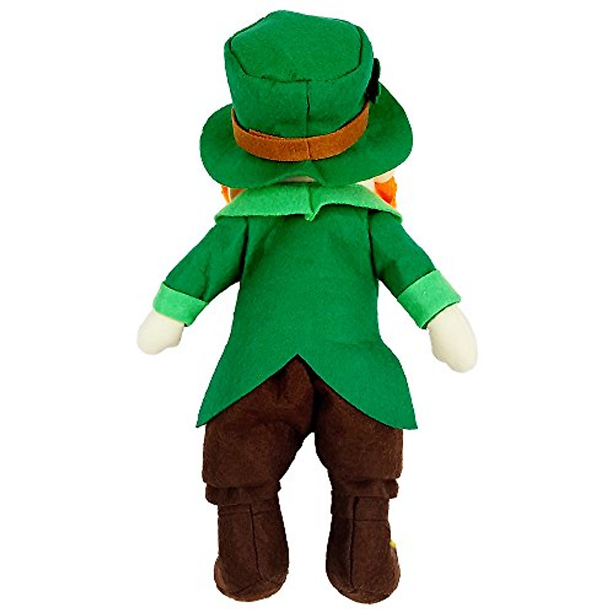 Colonel Pickles Novelties St Patricks Day Decorations 14 Inch Leprechaun Doll Figurine with Shamrock Hat Irish Plush